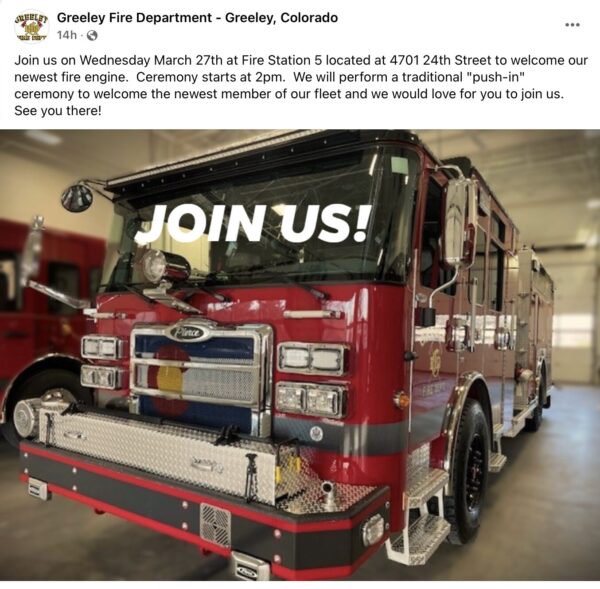 Greeley Engine Push-In - 5280Fire
